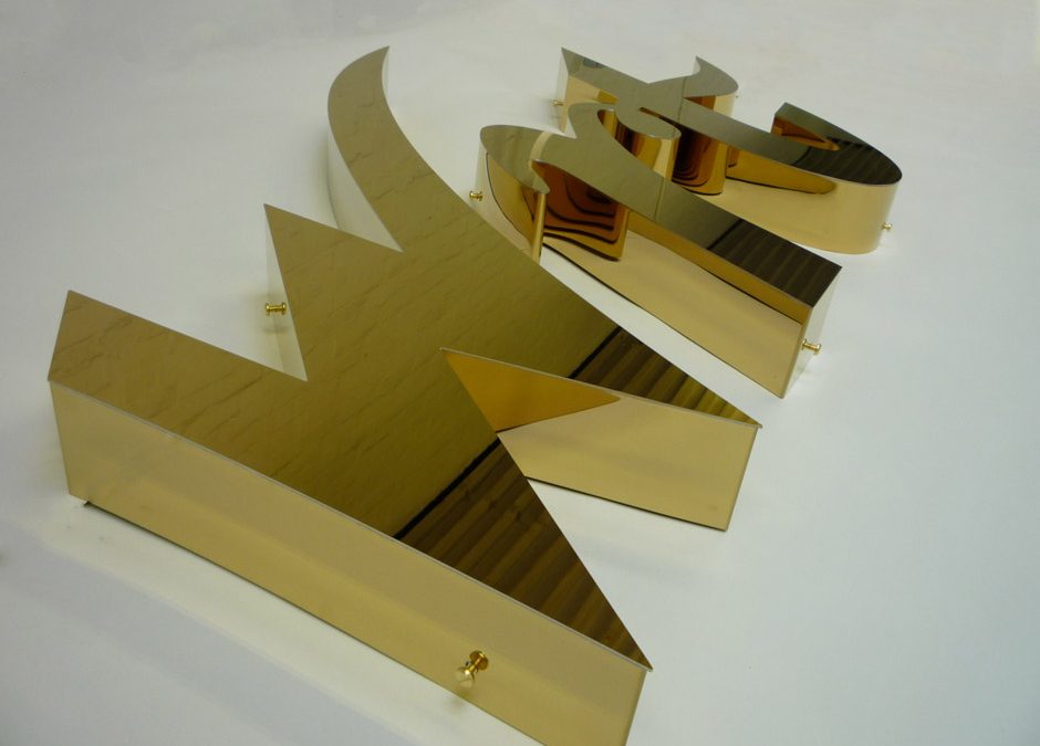 Gold Stainless Steel Polished Letters North East Signs Gold Stainless Steel Polished Letters North East Signs